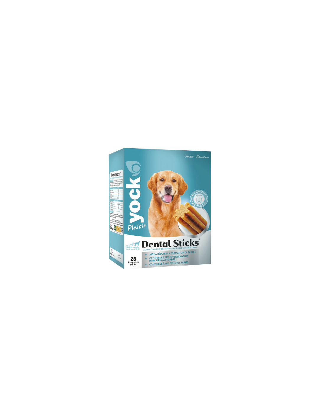YOCK PLAISIR Bâtonnets Dental sticks chiens grandes races 28 sticks